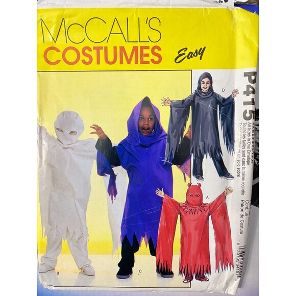 McCall's | Costumes | Childrens Ghost Costumes P45 Uncut Easy Sewing ...